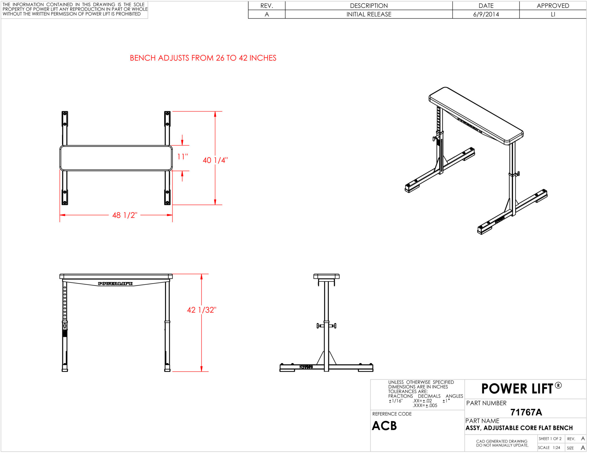 Buy Power Lift - Adjustable Core / High Pull Bench Online Australia ...
